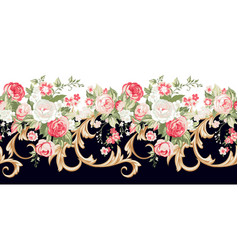 Seamless floral border Royalty Free Vector Image
