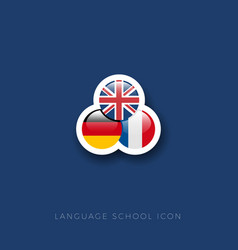 Language school logo Royalty Free Vector Image