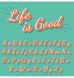 Graphic 3d retro characters Royalty Free Vector Image