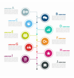 Brainstorming infographic 10 option template Vector Image