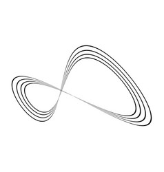 Infinity symbol multiple thin black lines Vector Image