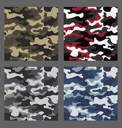 Camouflage seamless color pattern army camo Vector Image