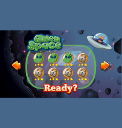 Alien space game background Royalty Free Vector Image