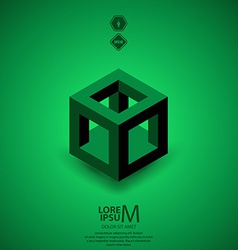 Cube skeleton Royalty Free Vector Image - VectorStock