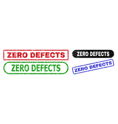 Scratched textured zero defects stamp seal Vector Image