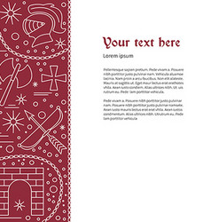 Flyer poster template with medieval line icons Vector Image