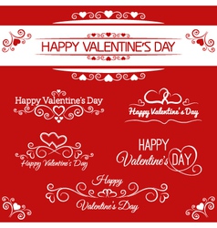 Beautiful inscriptions for valentines day Vector Image
