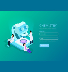 Vaccines development isometric flowchart Vector Image