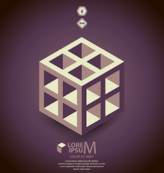 Cube skeleton Royalty Free Vector Image - VectorStock