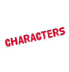 Characters rubber stamp Royalty Free Vector Image