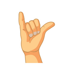 Shaka hand sign 002 Royalty Free Vector Image - VectorStock