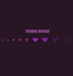 Fireworks explode effect burst sprites Royalty Free Vector