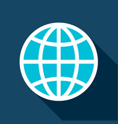 Modern world globe with application icon modern Vector Image