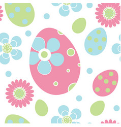 Cute easter seamless pattern spring repeating Vector Image