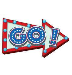 Sign template at fun fair Royalty Free Vector Image