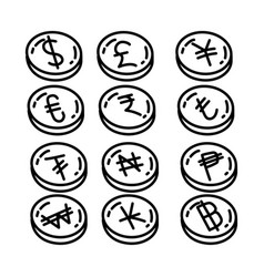 Currency exchange symbols Royalty Free Vector Image