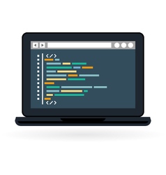 Round icon program code structure html Royalty Free Vector