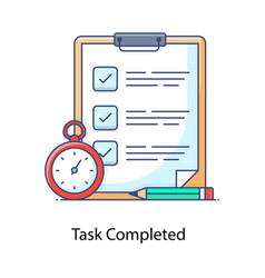 Task completed Royalty Free Vector Image - VectorStock