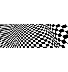 Checker pattern mesh in 3d dimensional Royalty Free Vector