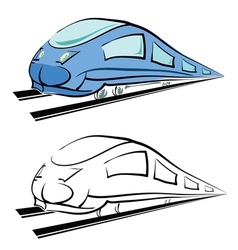 High-speed train Royalty Free Vector Image - VectorStock