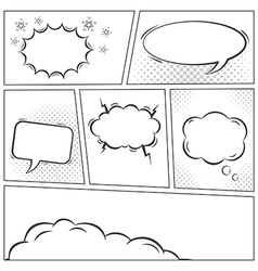 Comic speech bubbles background Royalty Free Vector Image