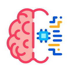 Brain logo designs set artificial intelligence ai Vector Image