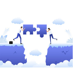 Cartoon icon with people chasm business concept Vector Image