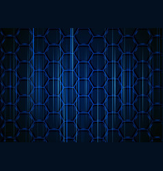 Blue tech background with decorative lines Vector Image