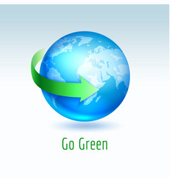 Earth with arrows around Royalty Free Vector Image