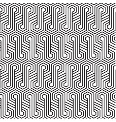 Abstract pattern with black white striped lines Vector Image