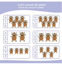 Counting all hamsters game for preschool children Vector Image