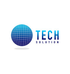 Solution tech logo Royalty Free Vector Image - VectorStock