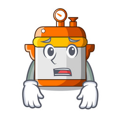Angry electric rice cooker isolated on cartoon Vector Image