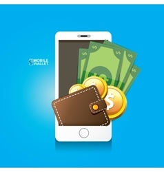 Digital mobile e wallet concept Royalty Free Vector Image