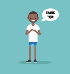 Thank you with characters Royalty Free Vector Image