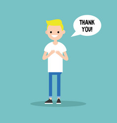 Thank you with characters Royalty Free Vector Image
