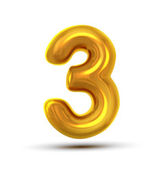 Gold Numerals Set Golden Yellow Metal Royalty Free Vector
