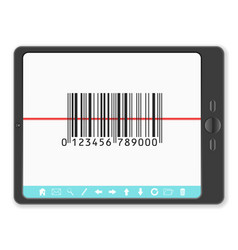 Laptop with barcode Royalty Free Vector Image - VectorStock