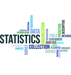 Word cloud statistics Royalty Free Vector Image