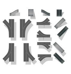 Road line set Royalty Free Vector Image - VectorStock