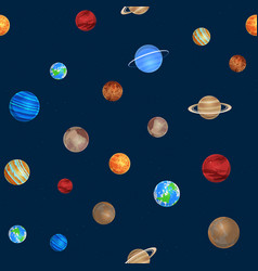 Solar system realistic planets space galaxy Vector Image