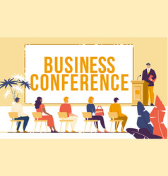 Conference concept business Royalty Free Vector Image