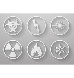 Chemical weapon warning hazard sign Royalty Free Vector