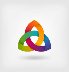 Triquetra in circle old background Royalty Free Vector Image