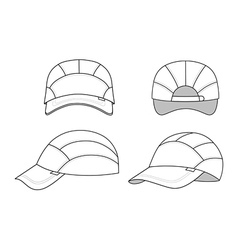 Cap template Royalty Free Vector Image - VectorStock