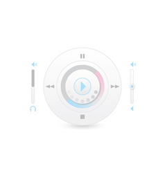 Music player control interface Royalty Free Vector Image