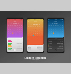 Calendar mobile apptasks ui ux design mockup image