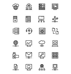 Web and seo line icons 57 Royalty Free Vector Image