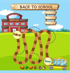 Kids school maze game Royalty Free Vector Image