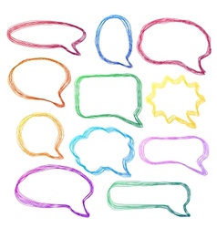 Colorful speech bubble frames Royalty Free Vector Image